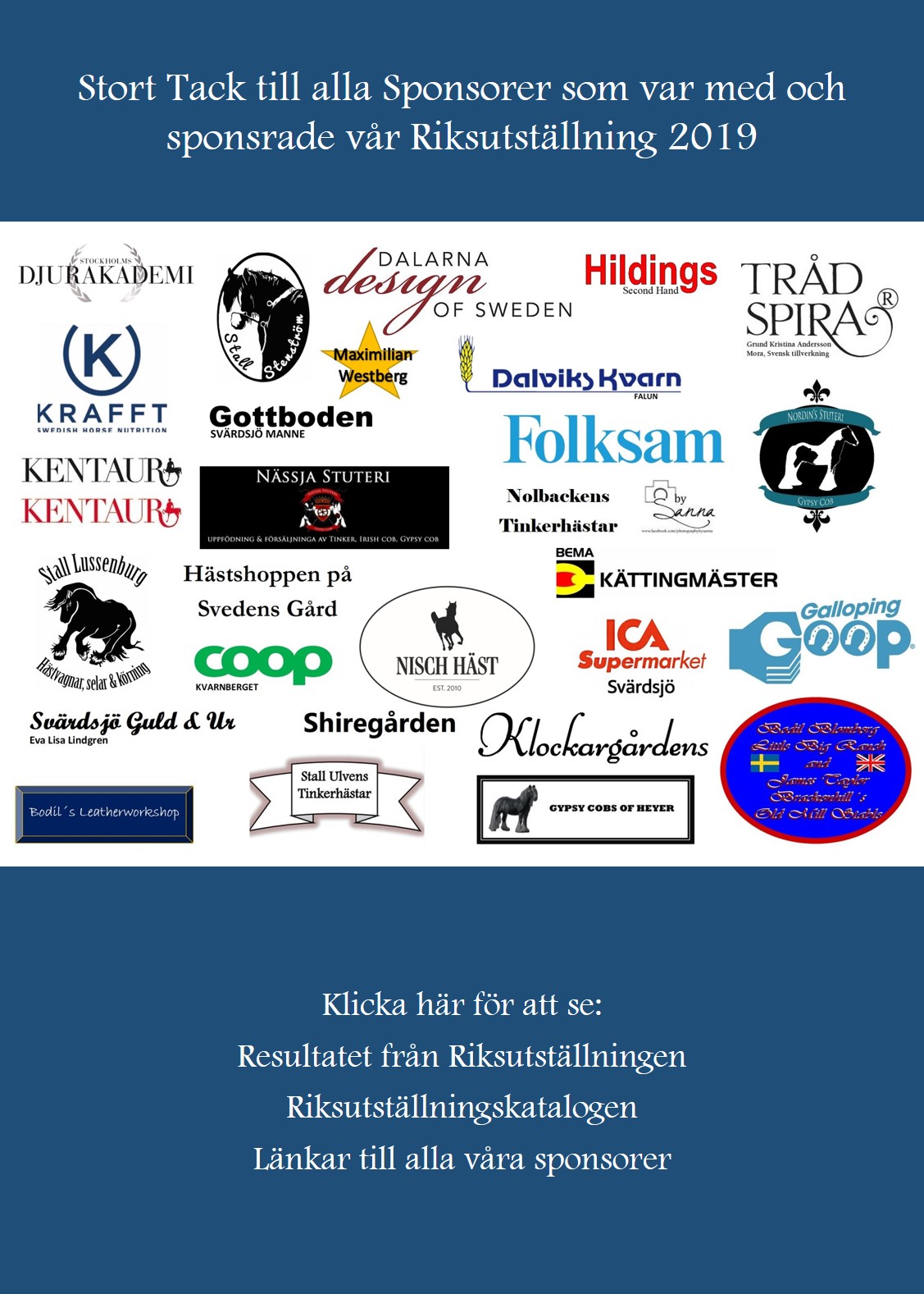 Resultat katalog sponsorer – Svenska Tinkerhästsällskapet
